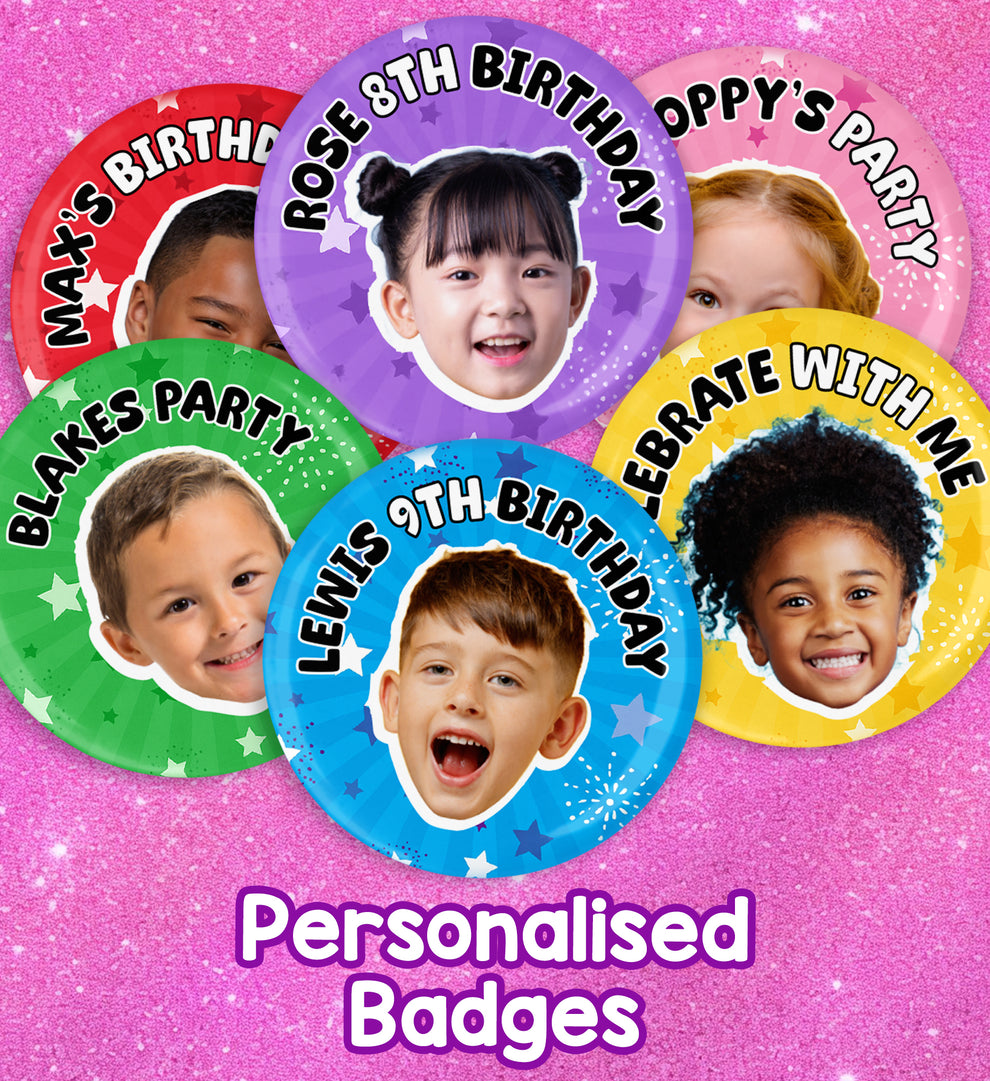 Personalised Birthday Badges - 58mm Photo Badge – Print Me This Handmade